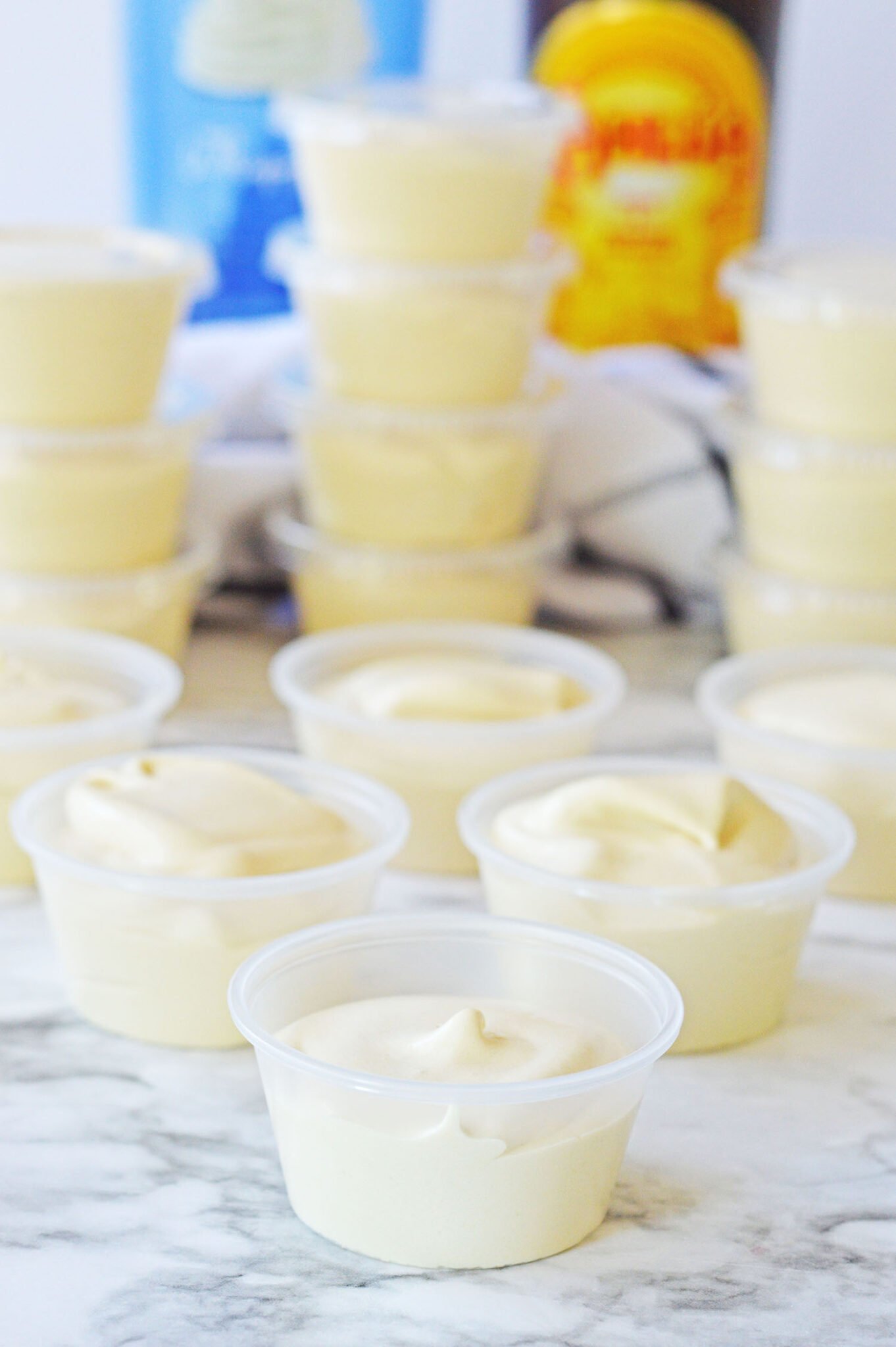 White Russian Pudding Shots - Planning Inspired