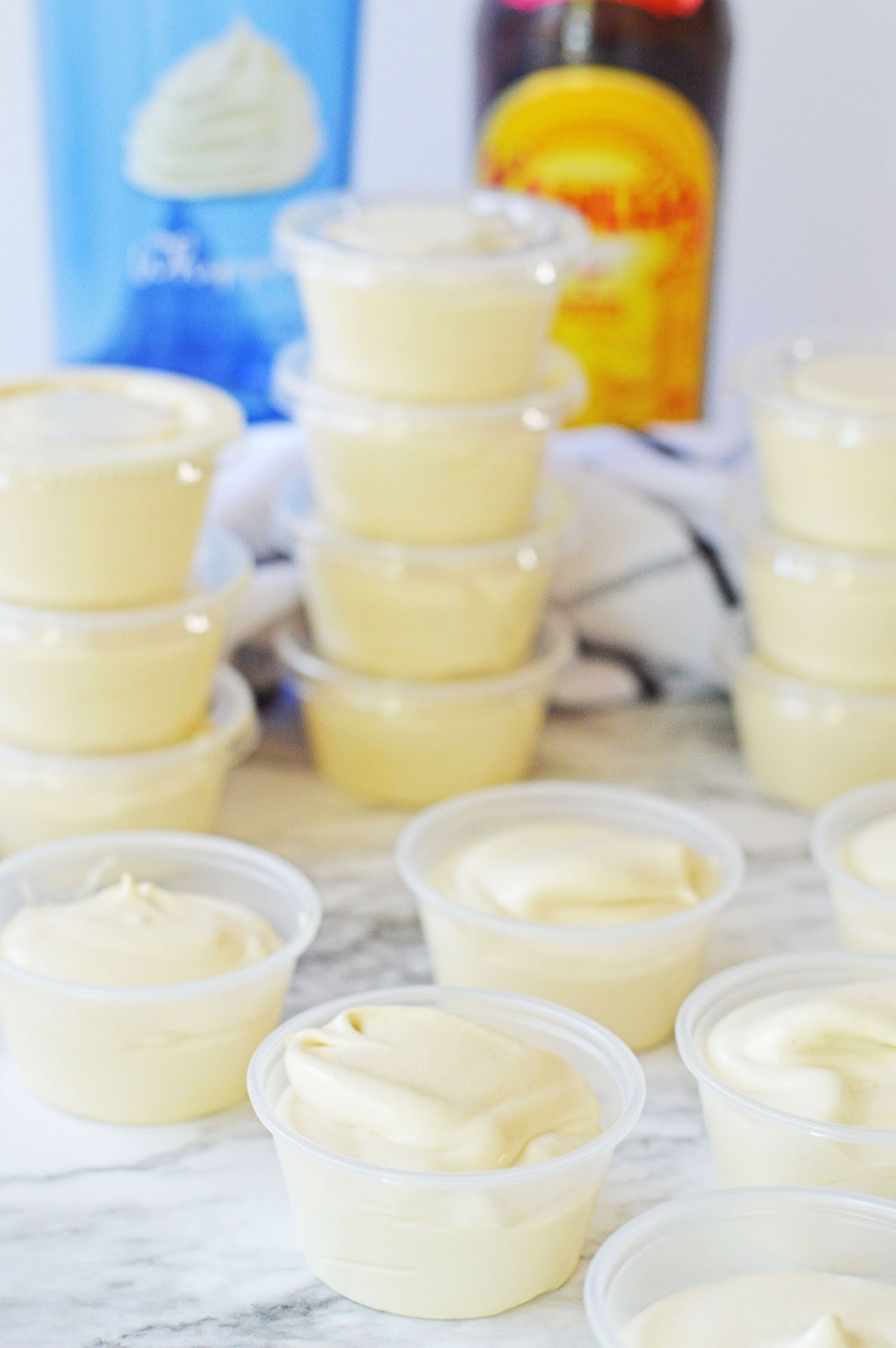 White Russian Pudding Shots - Planning Inspired