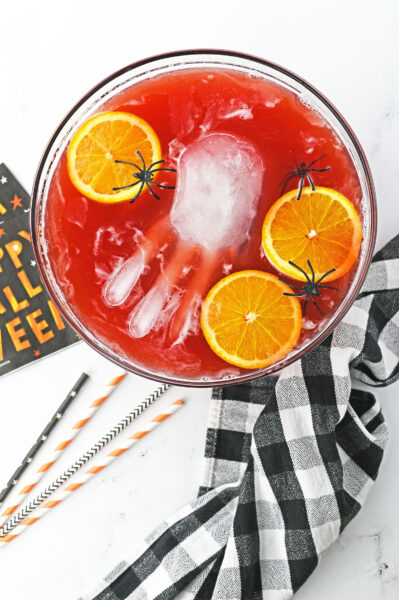 Red Halloween Punch with Vodka - Planning Inspired
